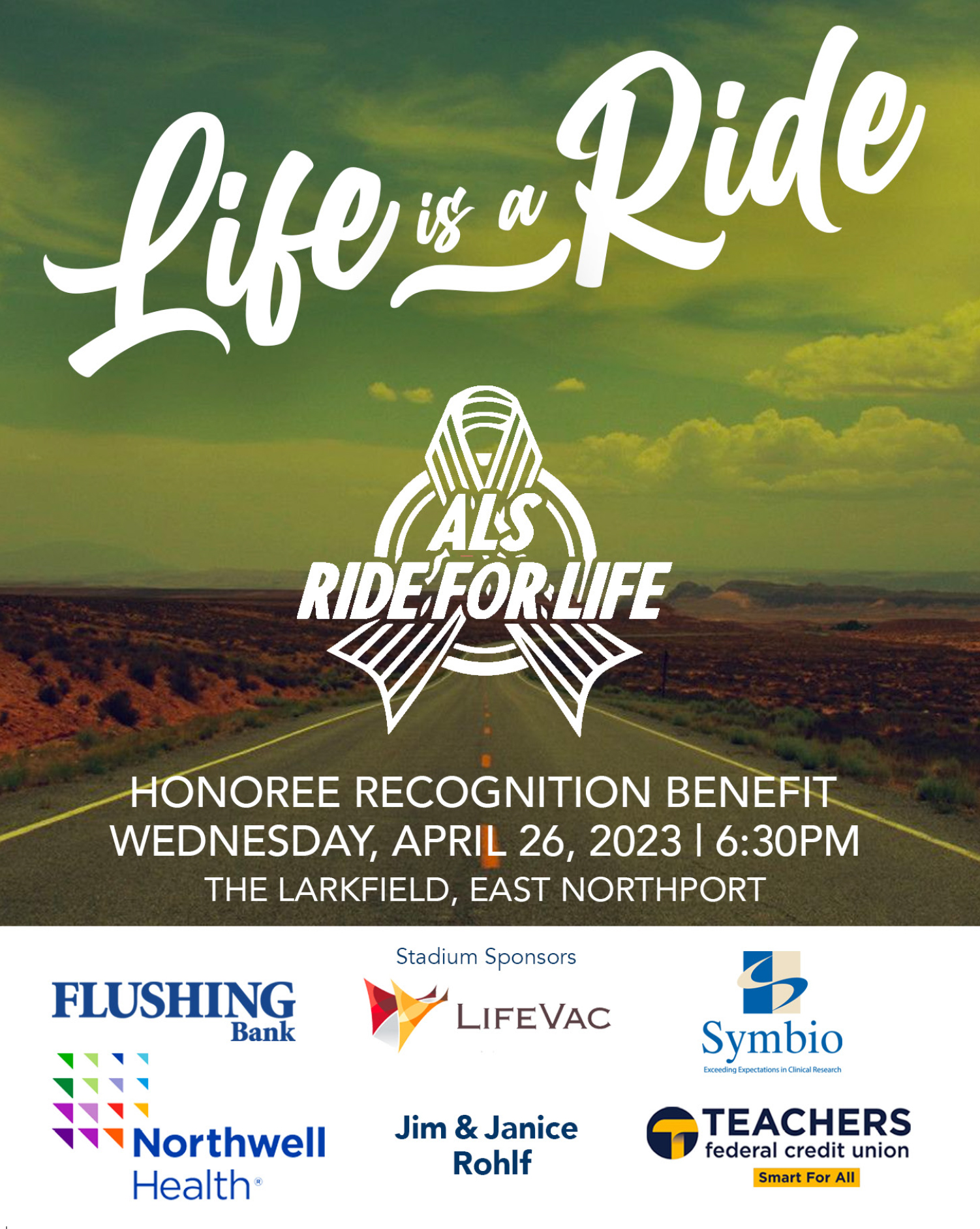 26th Anniversary Honoree Recognition Benefit – ALS Ride For Life