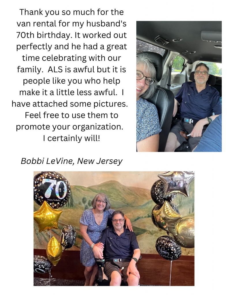 Wheelchair-Accessible Van Rental Assistance Program’ – ALS Ride For Life